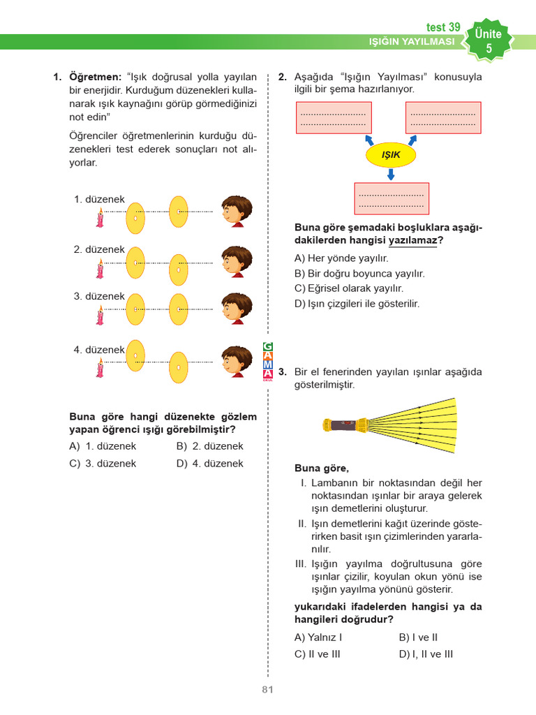 Nar 5 Fen Soru Bankasi | PDF