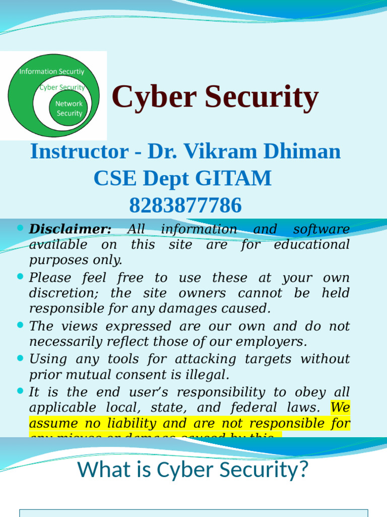 Understanding Cyber Security Threats | PDF | Security | Computer Security
