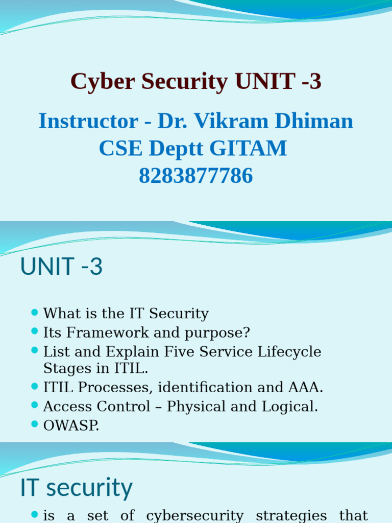 Cyber Security UNIT-3 Update | PDF | Radius | Security