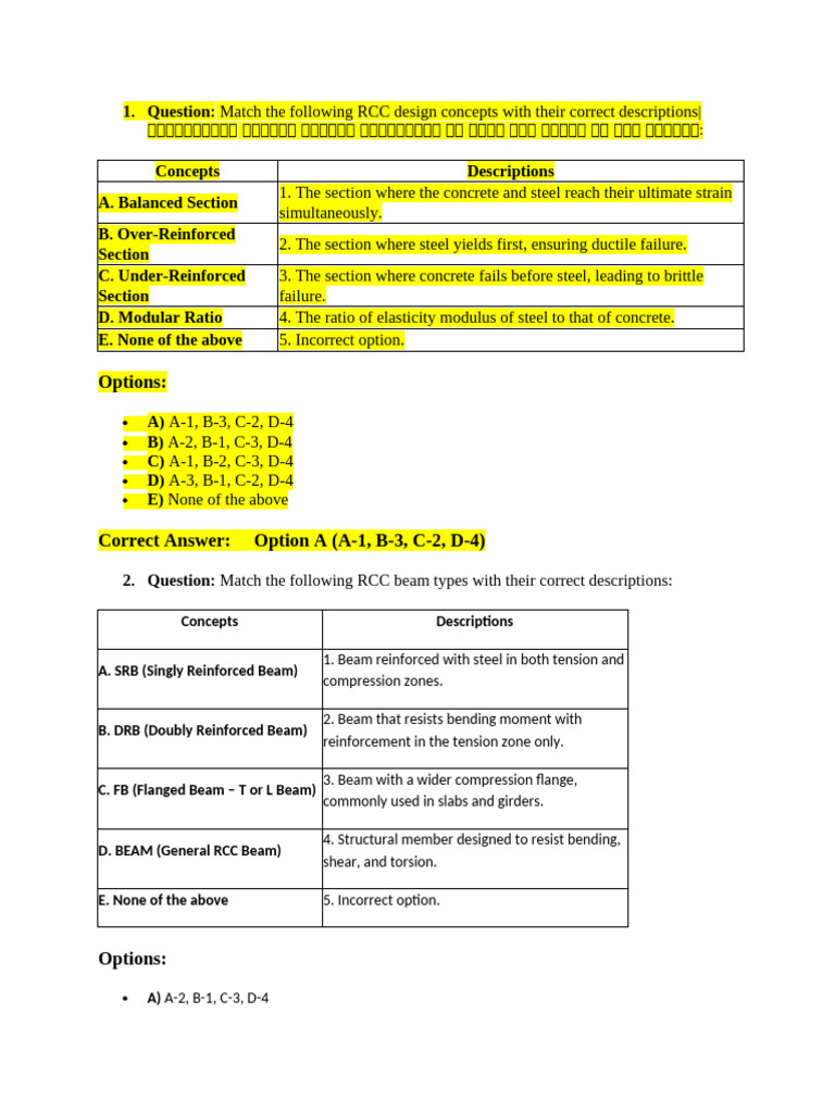 RCC-1 0questions | PDF