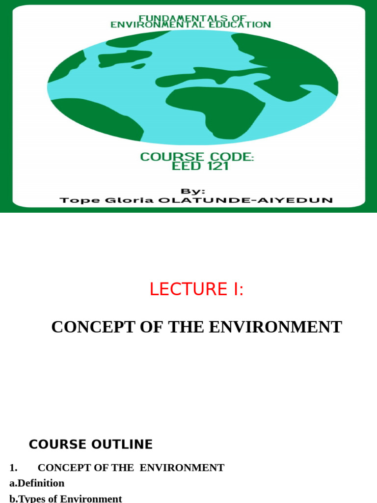 Understanding Environmental Concepts | PDF