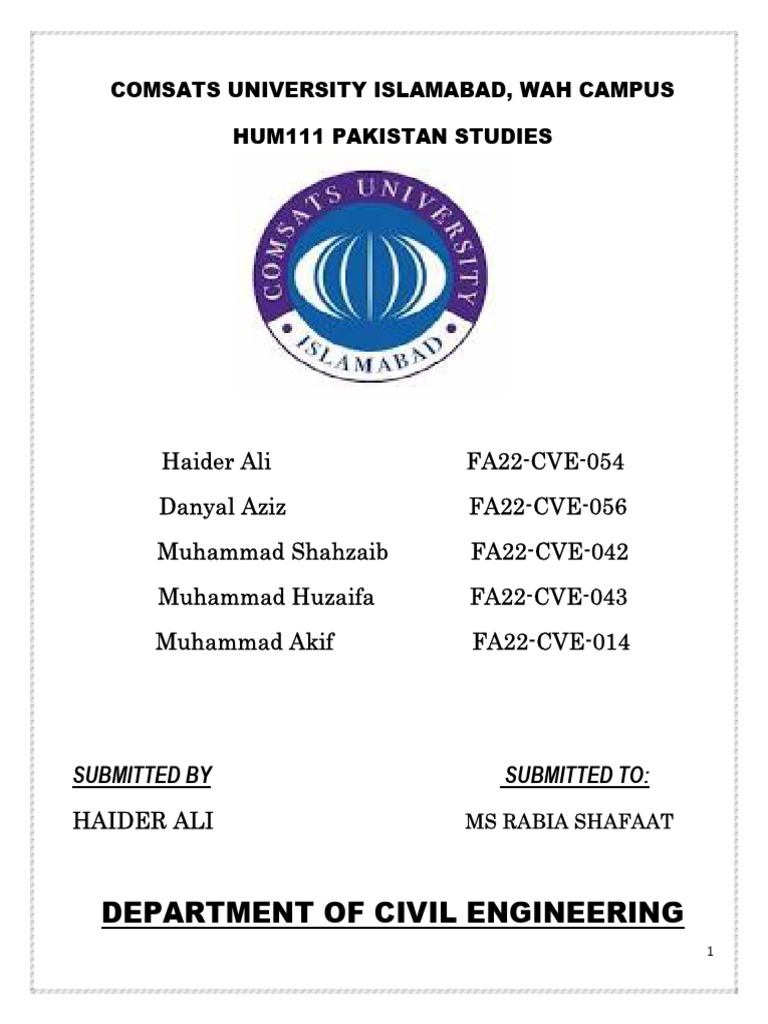 Pak Studies Project Assignment 3 | PDF | Gross Domestic Product | Pakistan