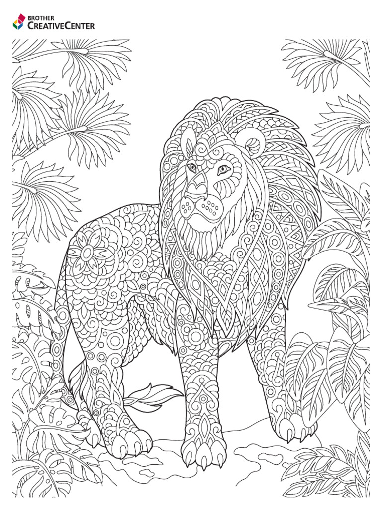 Wild Animal Coloring Lion 1 en | PDF