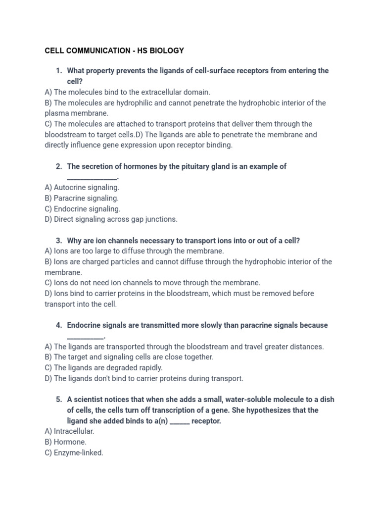 Cell Communication in Biology: Key Concepts | PDF | Cell Signaling | Nf κb