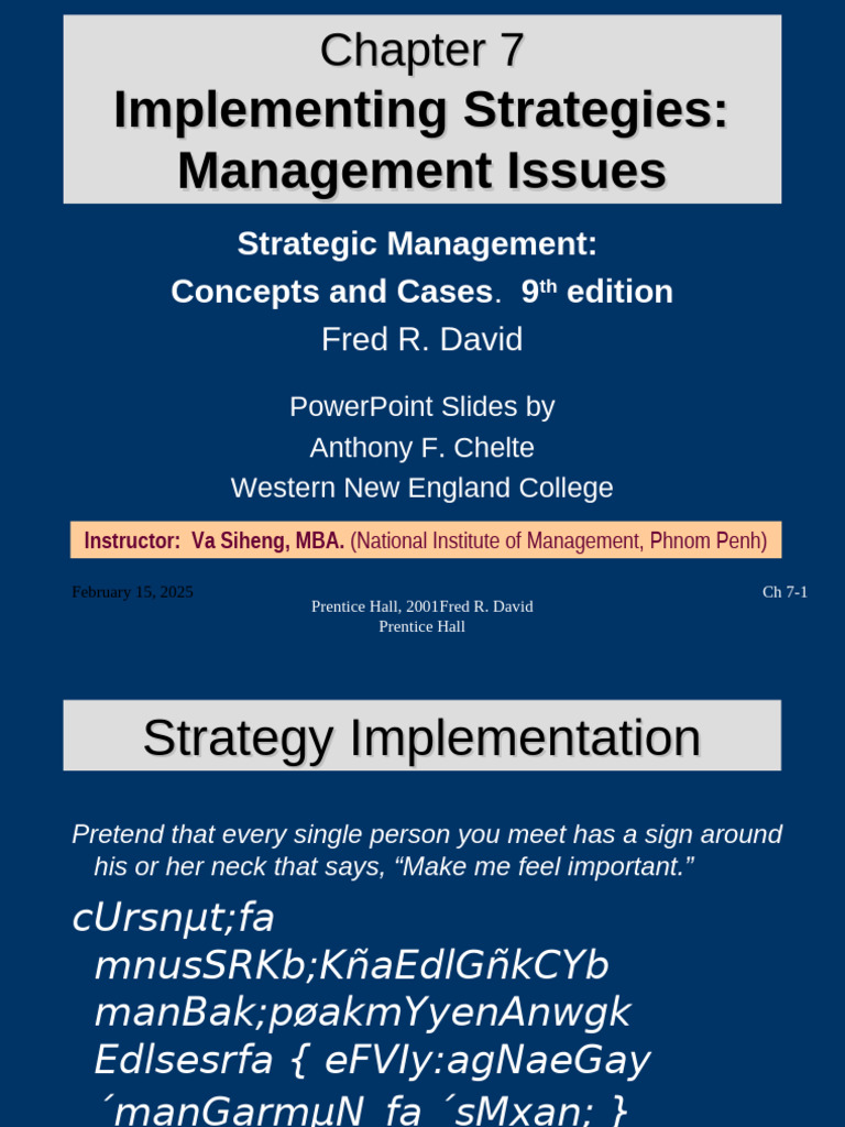 MBA Strategic Management 7 | PDF | Change Management | Strategic Planning