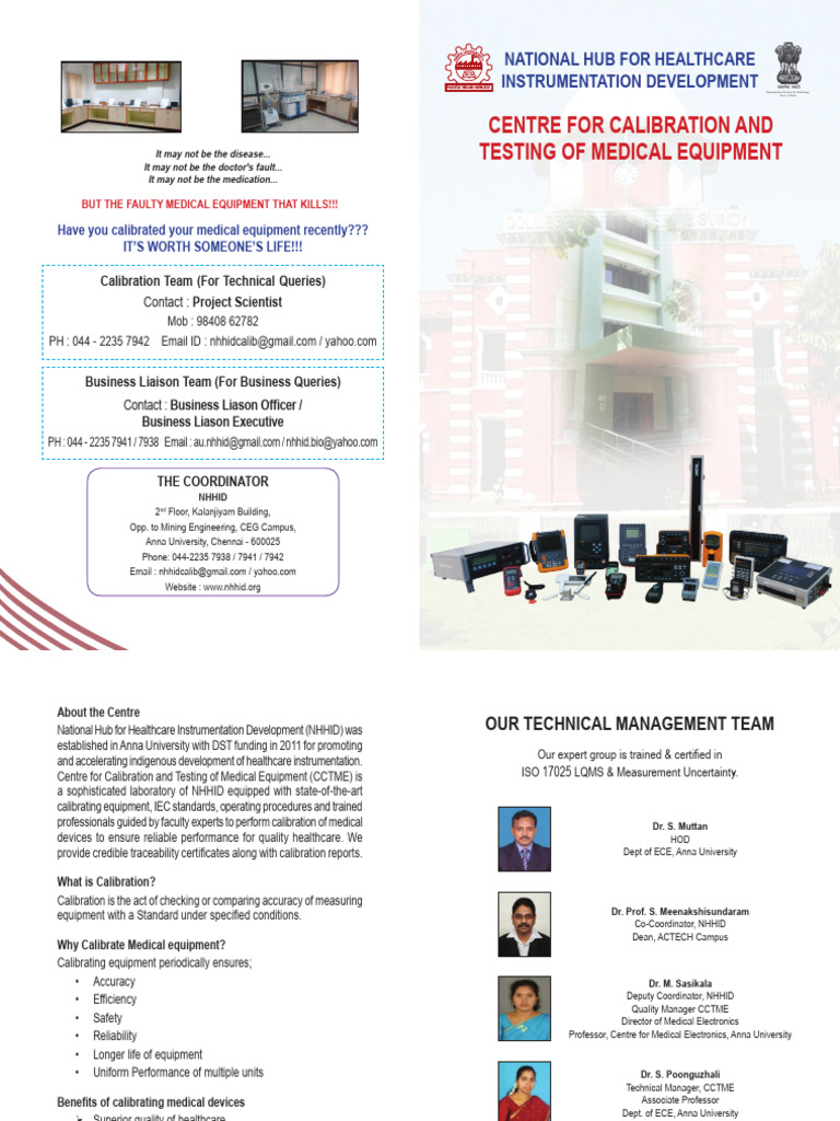 Calibration Brochure | PDF | Calibration | Medical Device