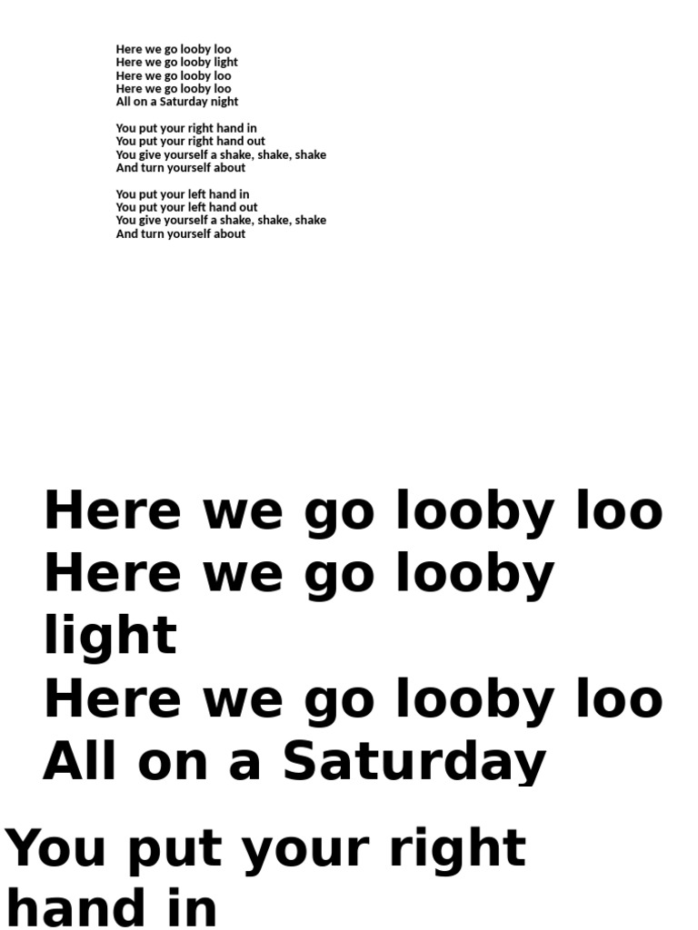 Here We Go Looby Loo | PDF