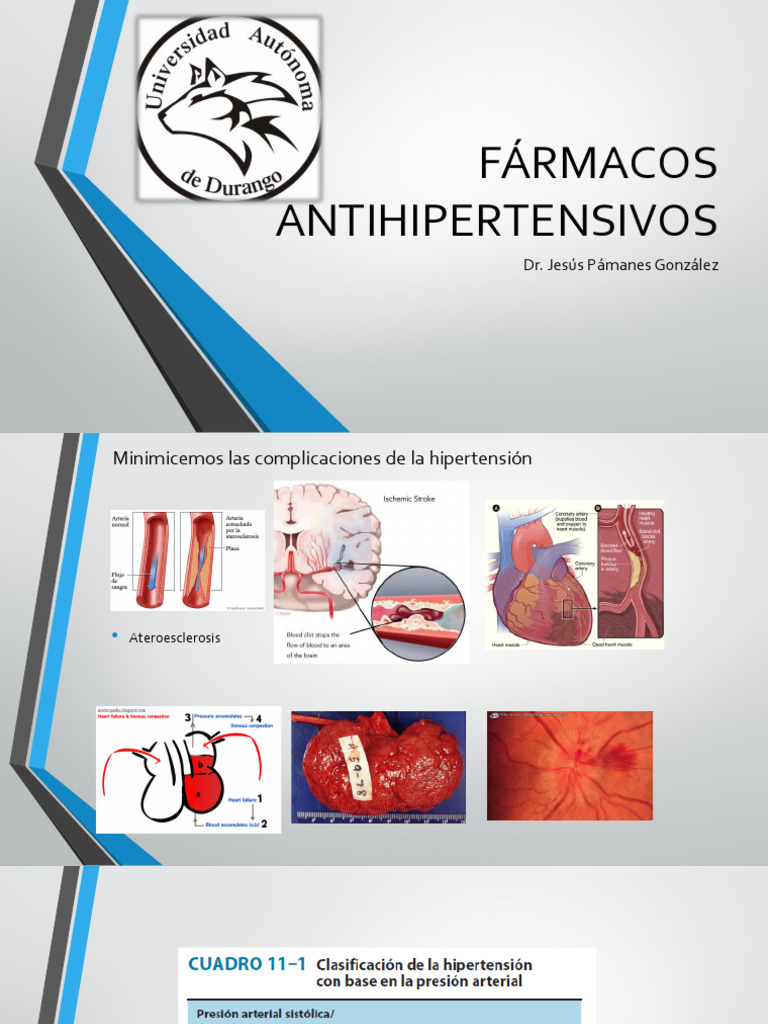 Farmacos Antihipertensivos | PDF | Hipertensión | Especialidades Medicas
