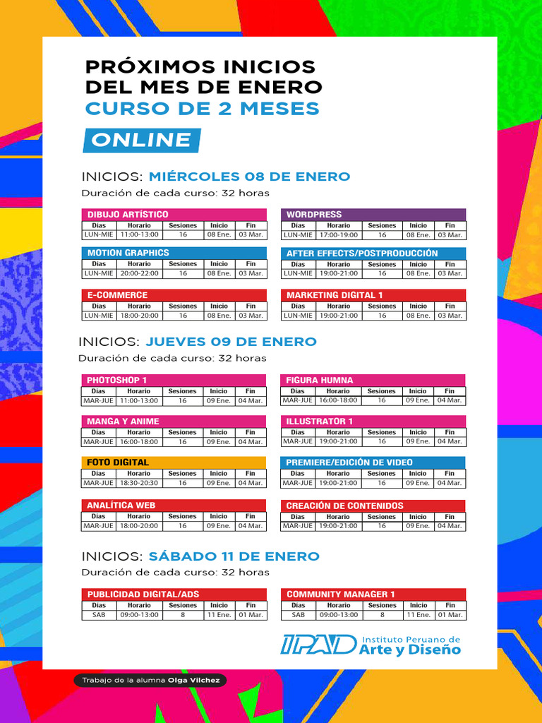 Cursos Creativos y Digitales Enero 2023 | PDF | Diseño de comunicacion