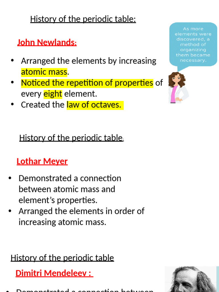 Evolution of the Periodic Table | PDF | Periodic Table | Chemical Elements