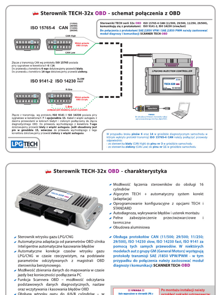 Schemat Podlaczenia Sterownik TECH 32x PL | PDF