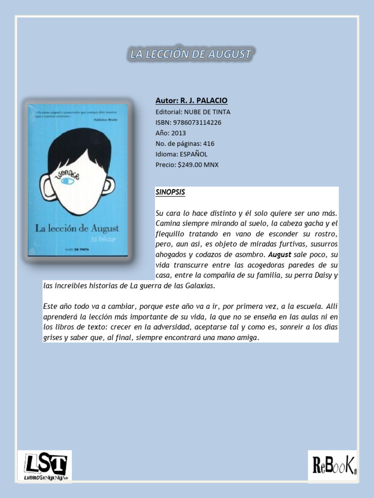 La lección de August: aceptación y valor | PDF | Escuelas