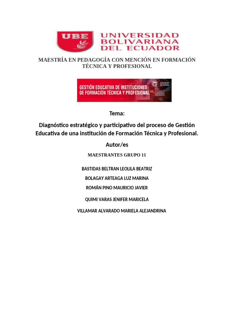 Desarrollo Del Diagnóstico Estratégico Tarea1 (1) ESPINA DE PEZ | PDF | Plan de estudios ...