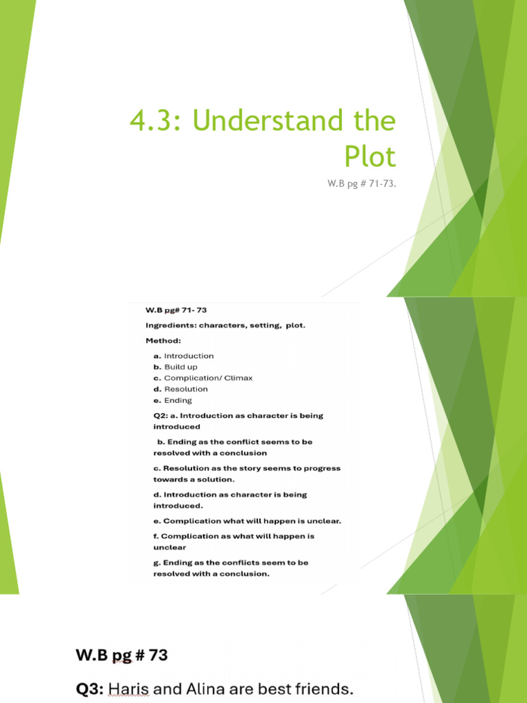 Understand The Plot. | PDF