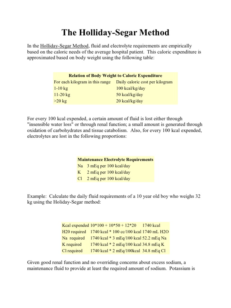 The Holliday-Segar Methode | PDF