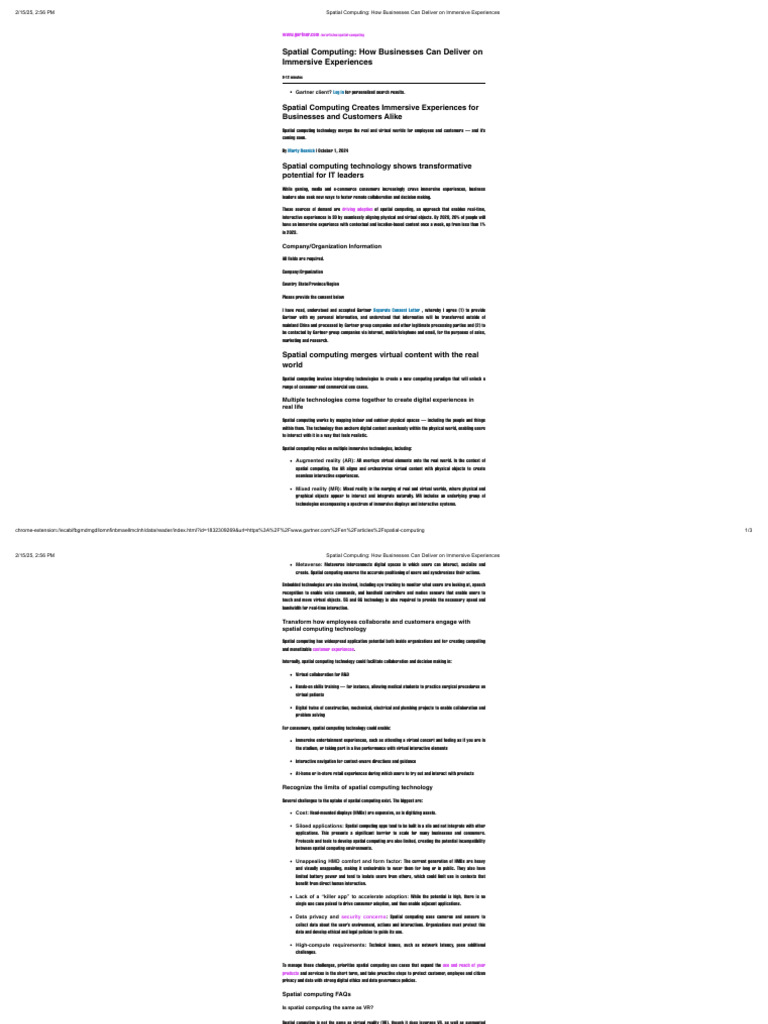 Spatial Computing - How Businesses Can Deliver On Immersive Experiences ...