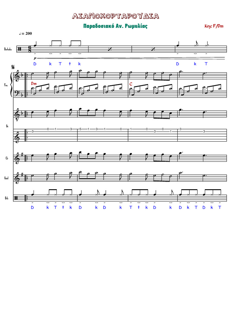 ΛΙΑΝΟΧΟΡΤΑΡΟΥΔΙΑ-Full Score | PDF