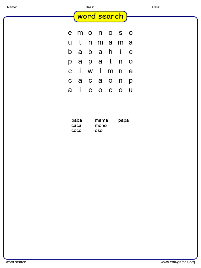 Word Search Clues | PDF