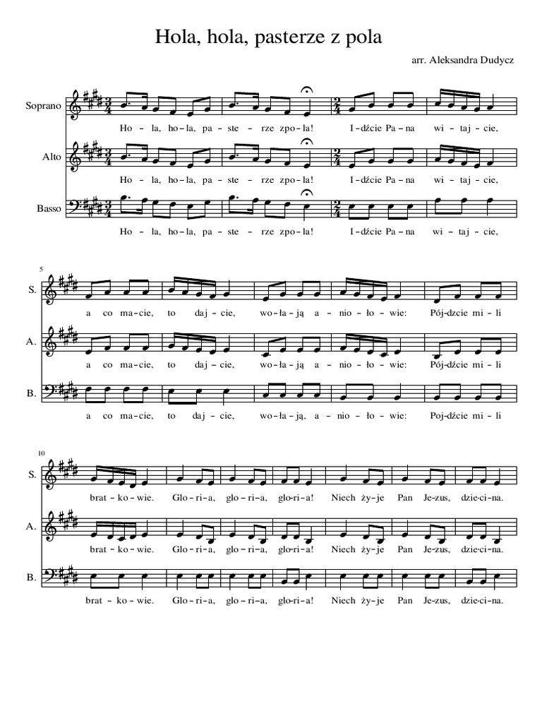 Hola Hola Pasterze Z Pola | PDF