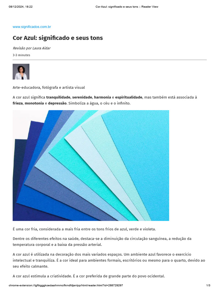 Significado da Cor Azul e Seus Tons | PDF | Cor | Azul