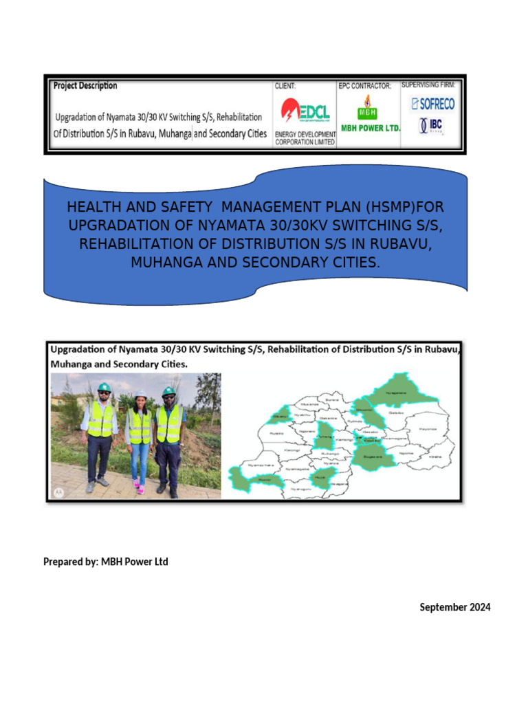 MBH Power LTD CEHSP for Nyamata 30-30 substation | PDF | Occupational ...