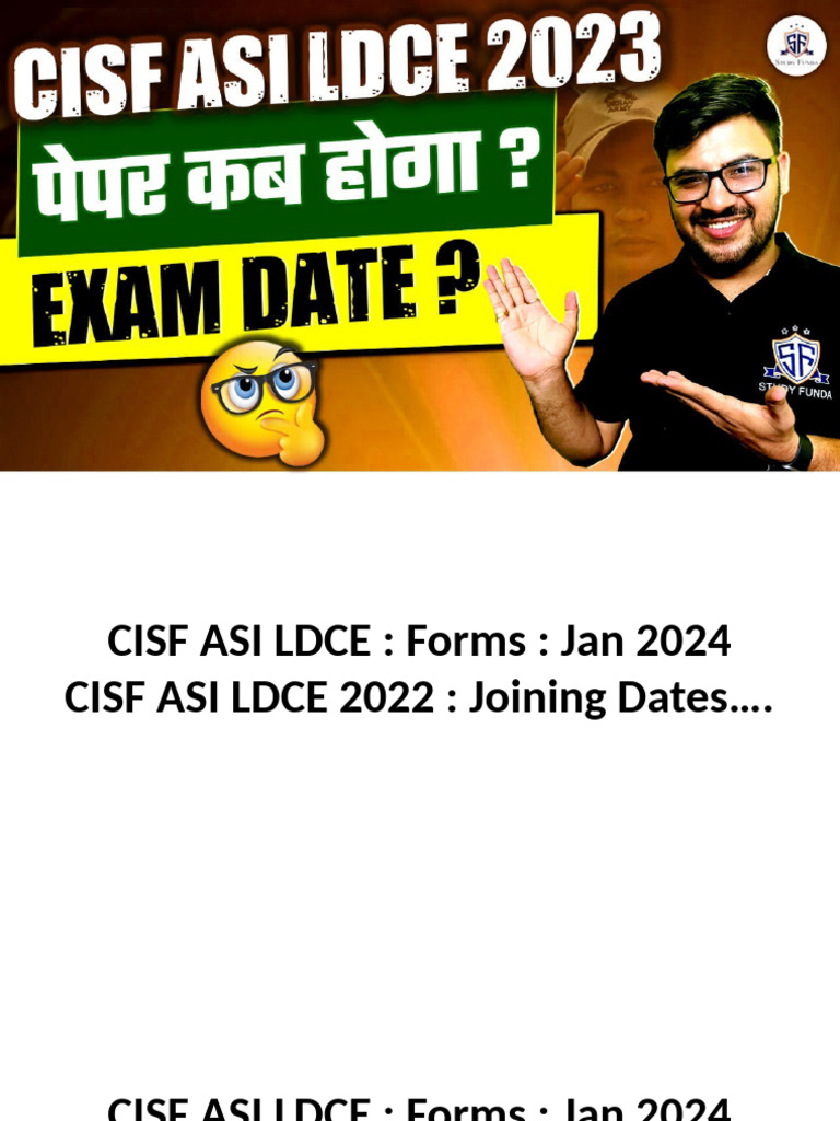 Cisf Asi Ldce 2023 | PDF