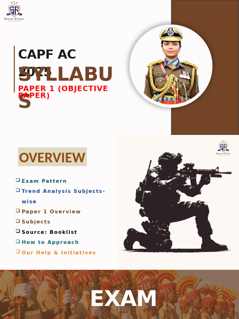 CAPF AC 2025 Paper 1 Syllabus Guide | PDF
