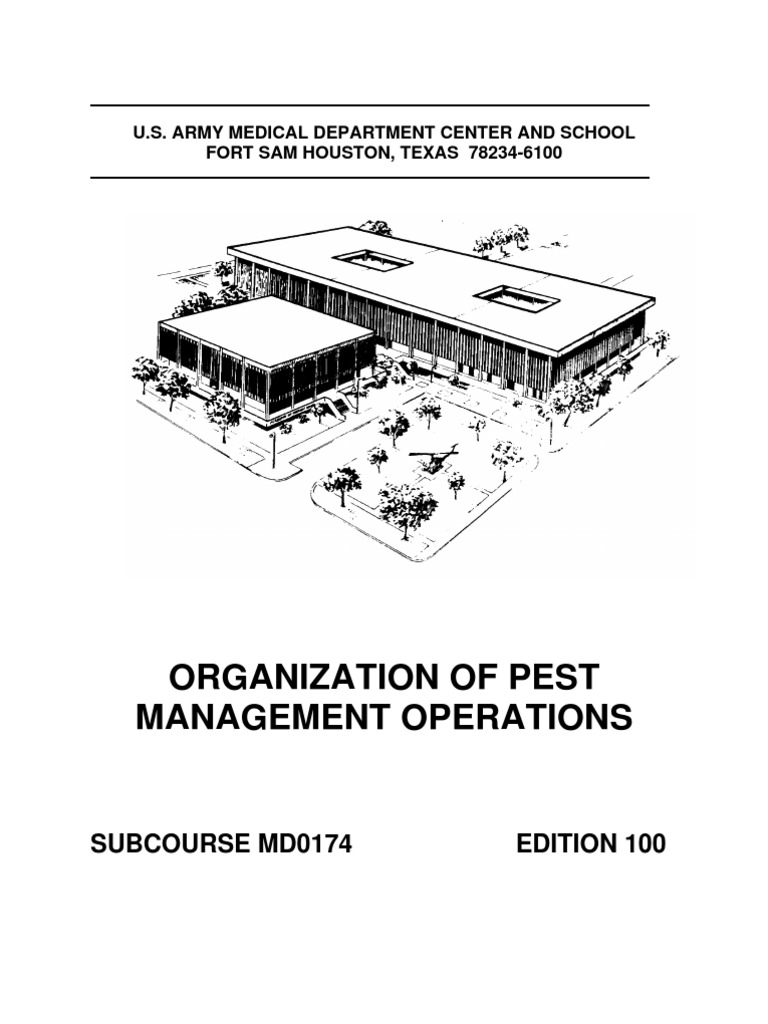 US Army Medical Course MD0174-100 - Organization of Pest Management ...