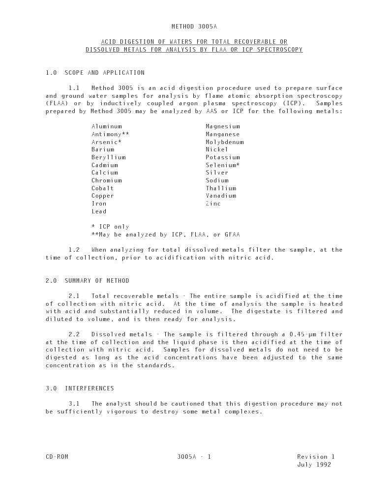 Acid Digestion for Metal Analysis | PDF | Atomic Absorption ...