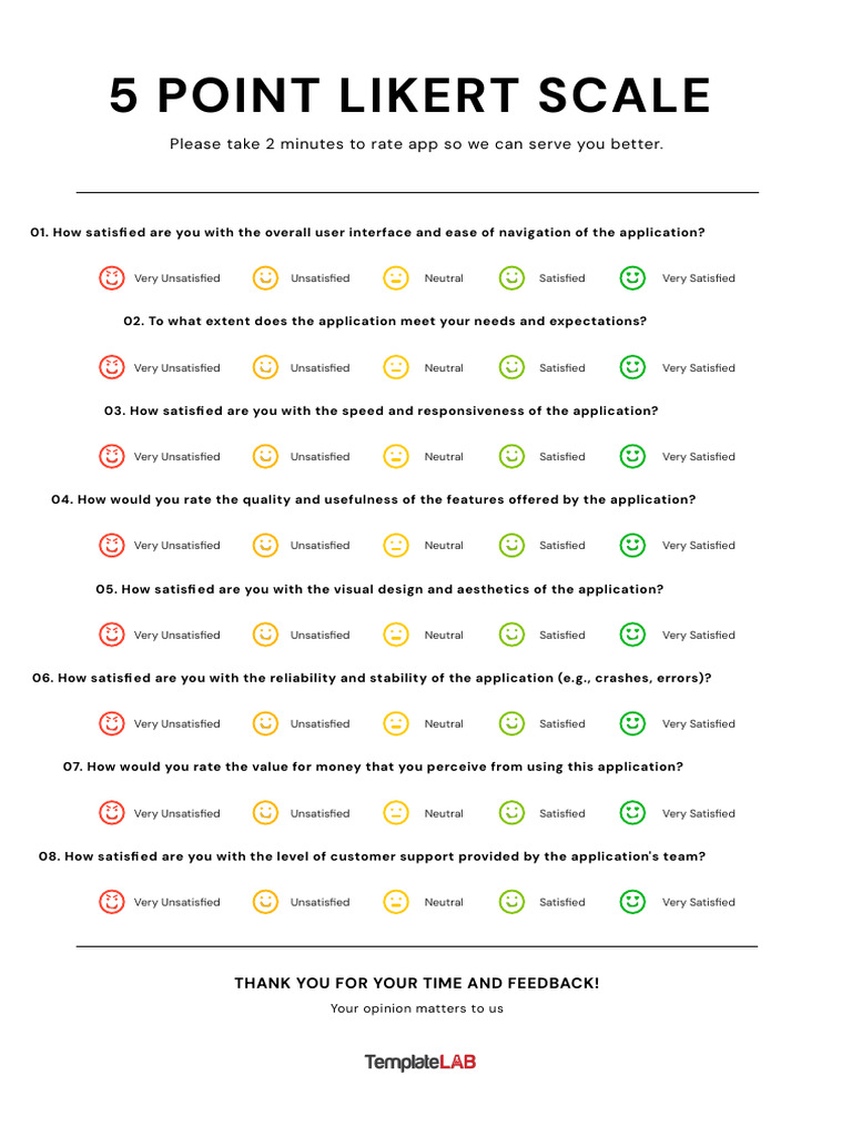 5 Point Likert Scale Template | PDF