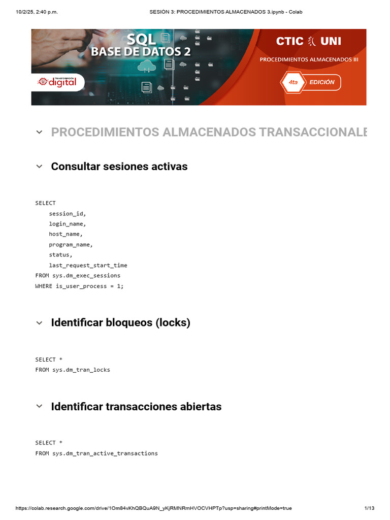 Procedimientos Almacenados SQL | PDF | Microsoft Excel | Suites de oficina