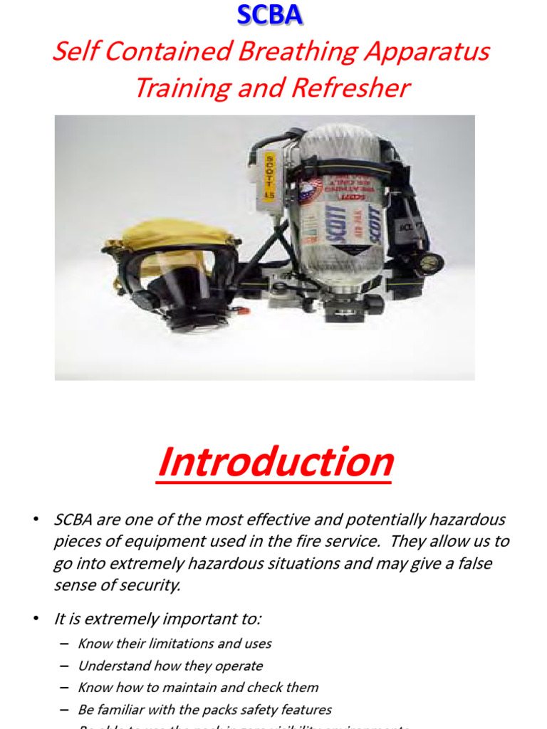 SCBA Self Contained Breathing Apparatus | PDF | Breathing | Equipment