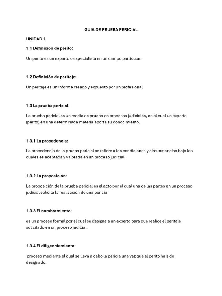 Guía Completa de Prueba Pericial | PDF | Testigo experto