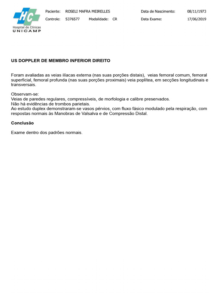 US Doppler MMII Venoso | PDF