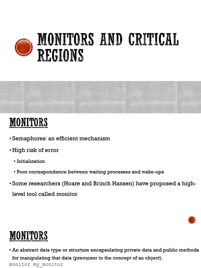 3 - Monitors and Critical Regions | PDF | Thread (Computing) | Concurrent Computing