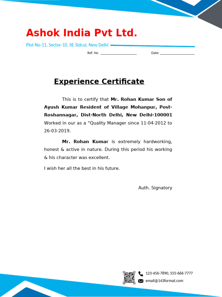 Experience Latter 1 | PDF