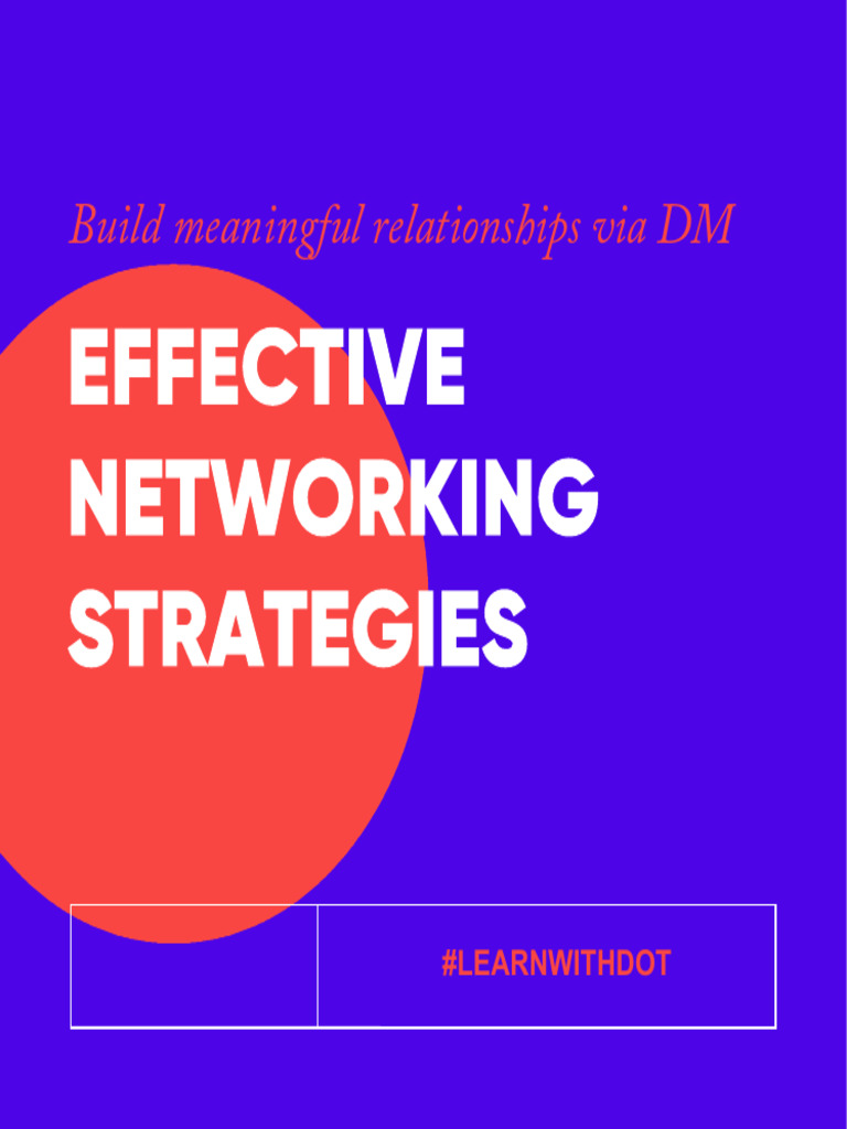 U3-07 - Effective networking strategies - EN | PDF