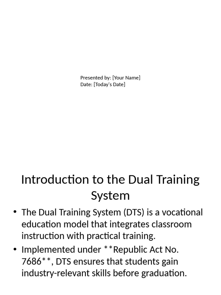 Dual Training System Aesthetic Presentation | PDF
