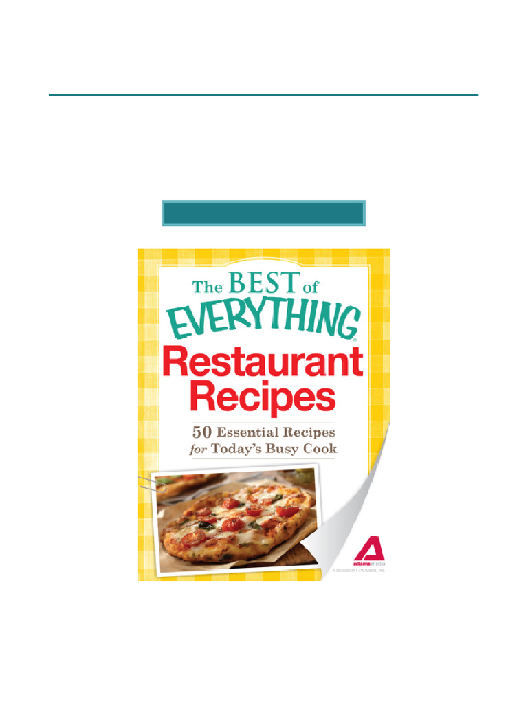 Identify Restaurant Recipes 50 Essential Recipes For Today's Busy Cook ...