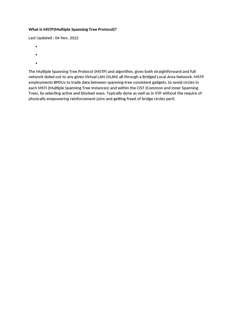 MSTP | PDF