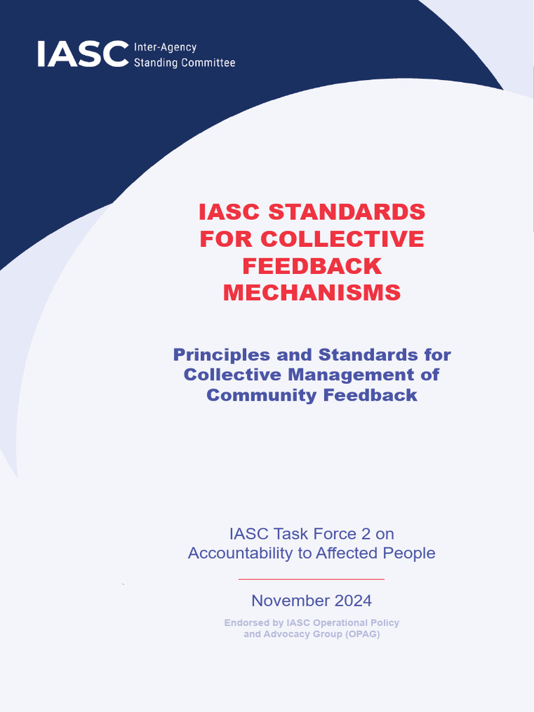 IASC Standards for Community Feedback | PDF | Feedback | Information