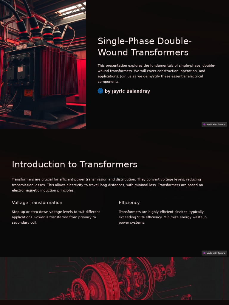 Single Phase Double Wound Transformers | PDF | Transformer | Inductor