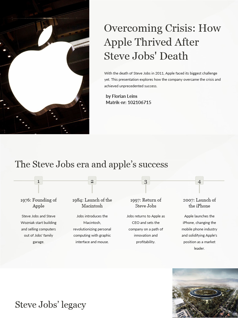 Apple’s Resilience After Jobs' Death | PDF | Apple Inc. | Steve Jobs