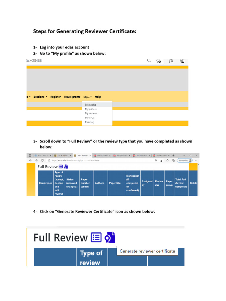 Reviewer Certificate Guide | PDF