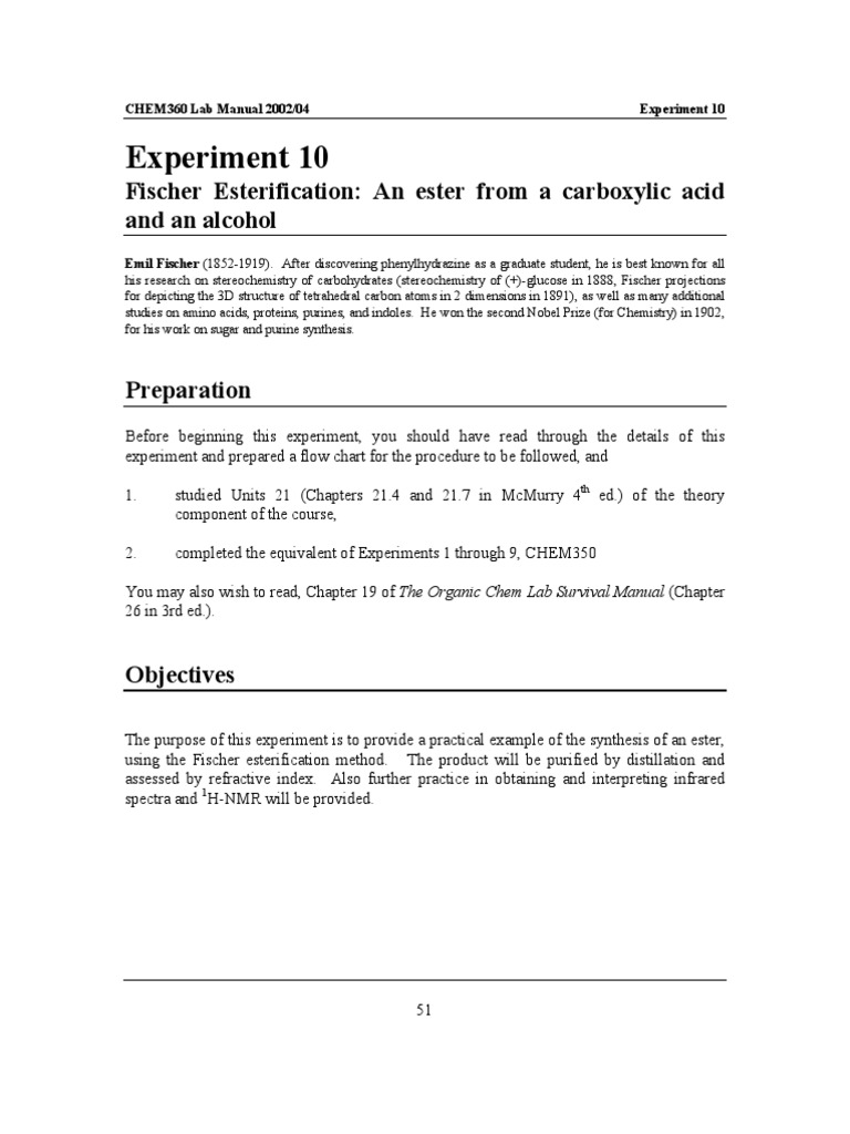 Exp 10 Ester | PDF | Ester | Alcohol