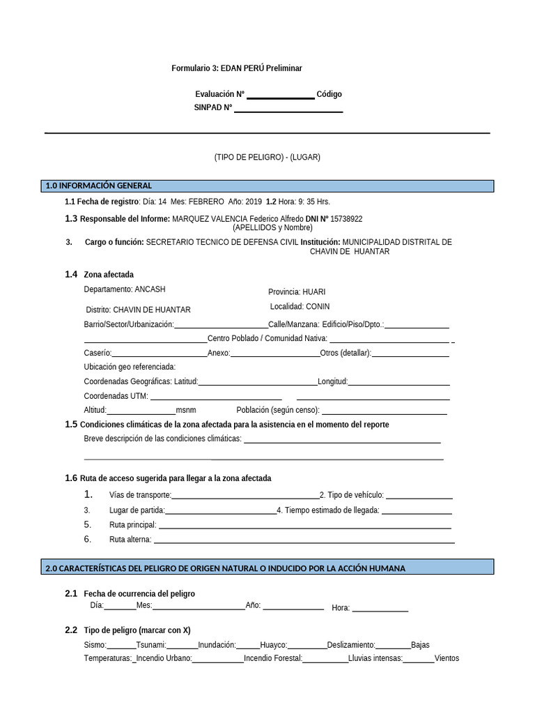 Formulario 3 Chavin | PDF | Ambulancia | Agricultura