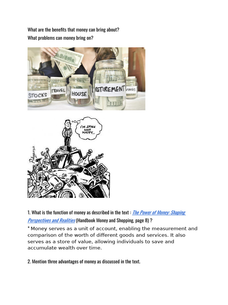 The Complex Role of Money in Society | PDF | Medium Of Exchange | Money