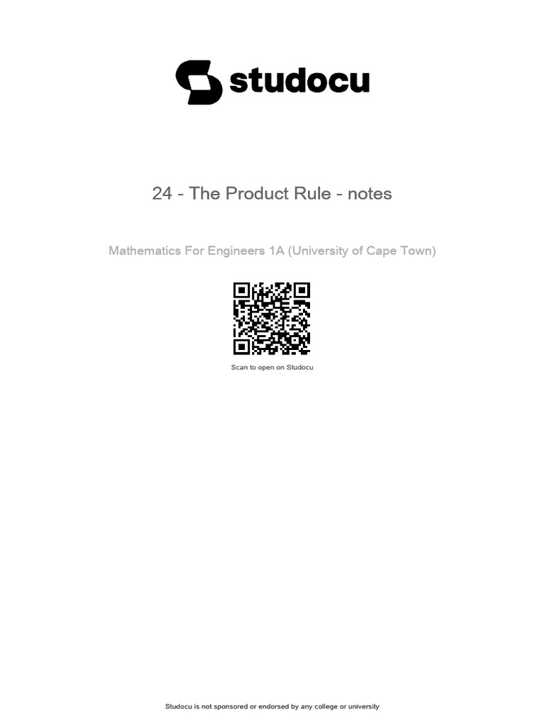 24 The Product Rule Notes | PDF