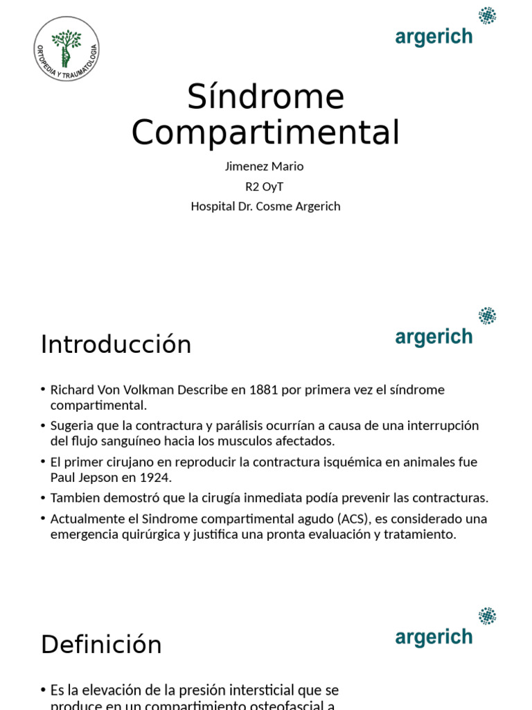 Síndrome Compartimental | PDF | Especialidades Medicas | Enfermedades y ...