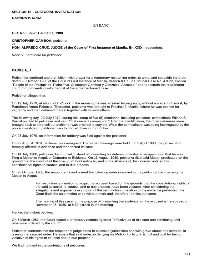 Article III Sec. 12 22 | PDF | Right To Silence | Self Incrimination